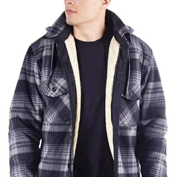 Maxxsel | Jackets & Coats | Maxxsel Outerwear Sherpa Jacket Blackgray ...